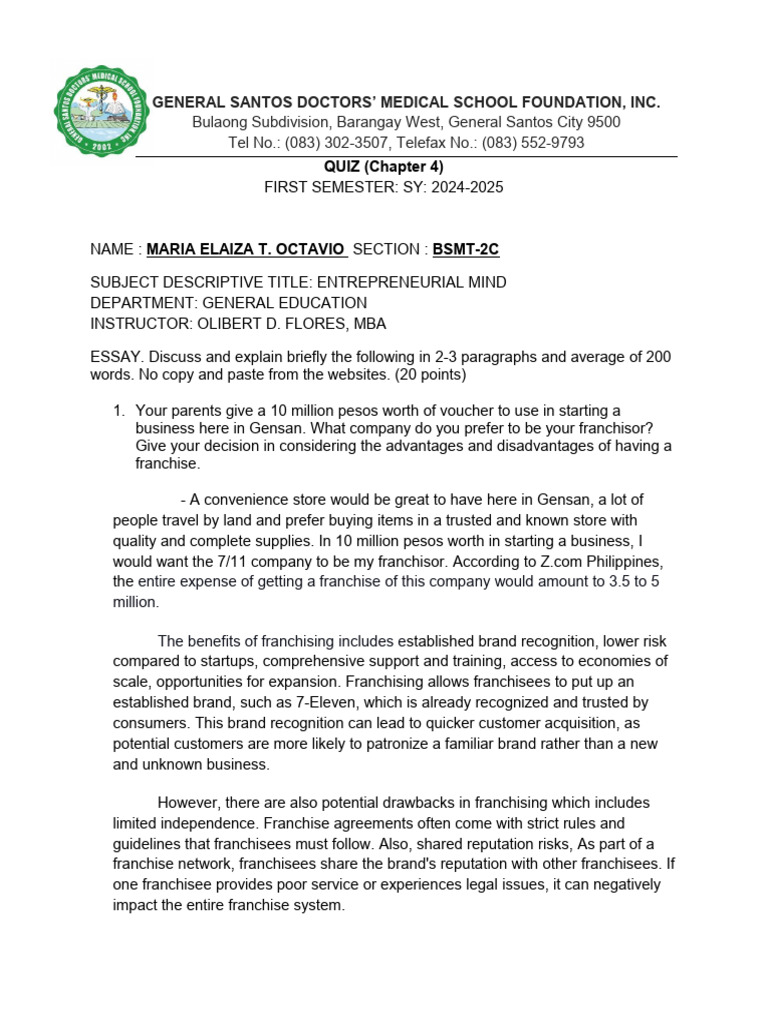 IS101 Quiz (Chapter 4) | PDF