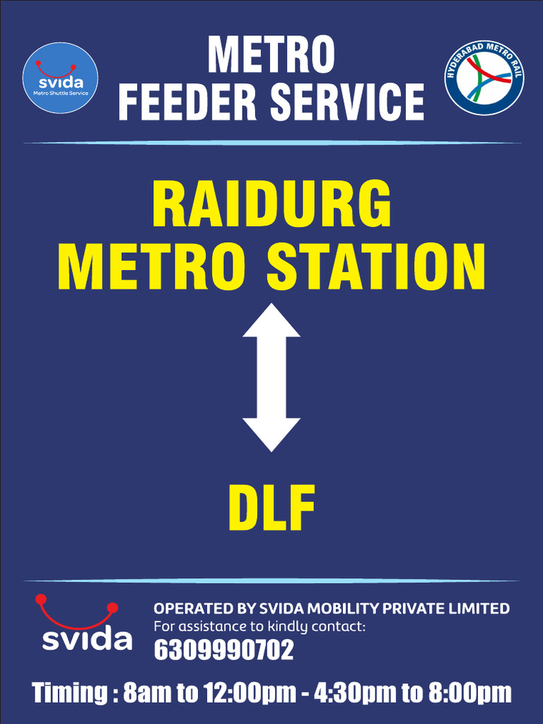 Raidurg Metro To DLF Route Info | PDF