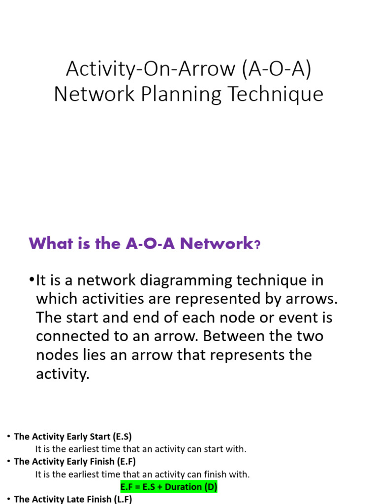 AOA vs AON: Project Management Techniques | PDF