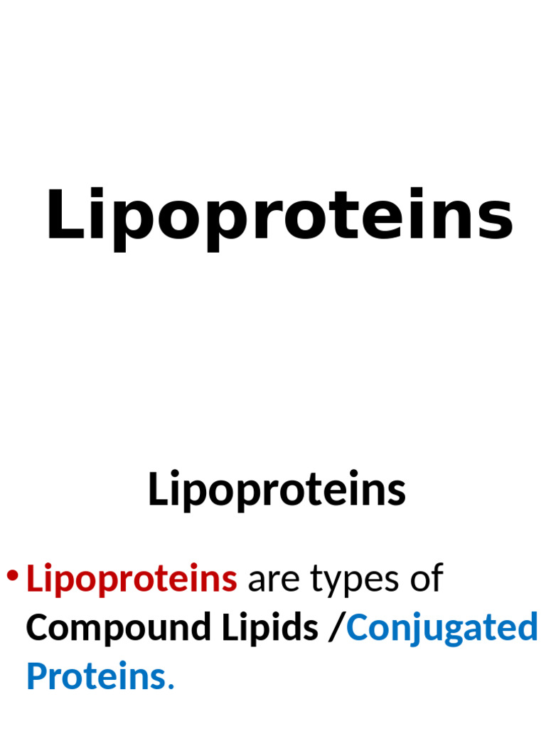 1005 L7 Lipoproteins 2 | PDF