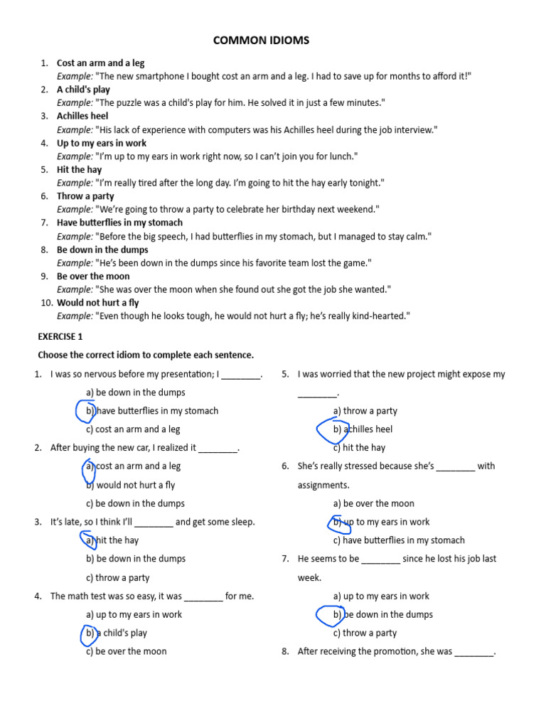 Common Idioms | PDF