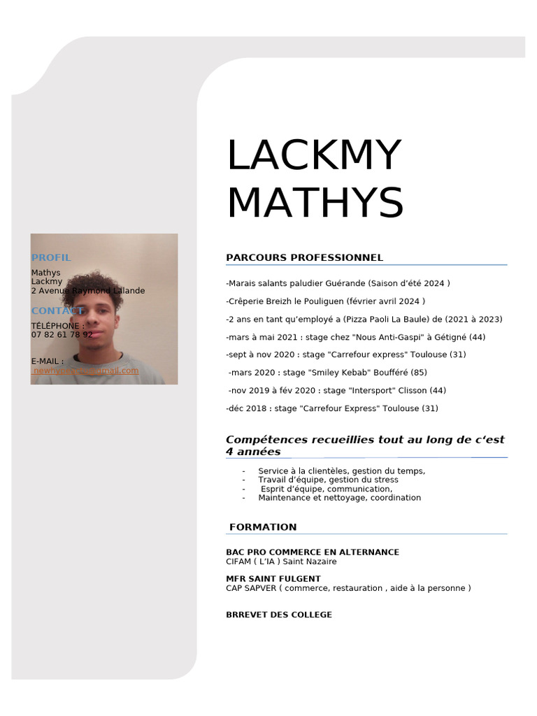 Lackmy Mathys CV CV CV | PDF
