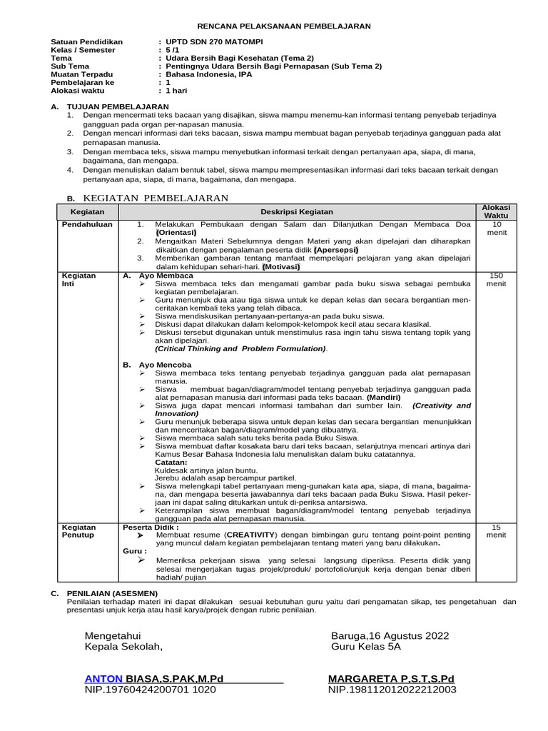 5.2.2.1 Kelas 5 T2 ST2 PB1 | PDF