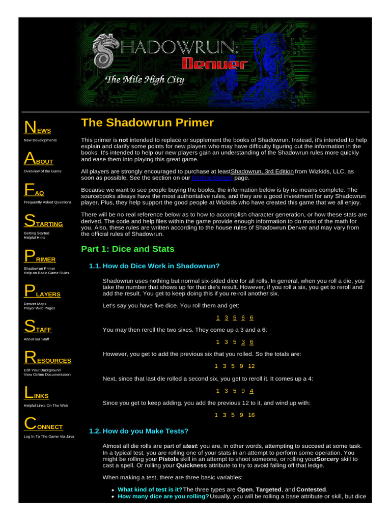 Bad Shadowrun Rules | PDF