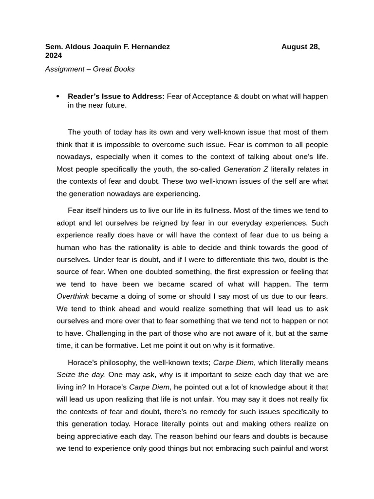 Aldous - Great Books | PDF