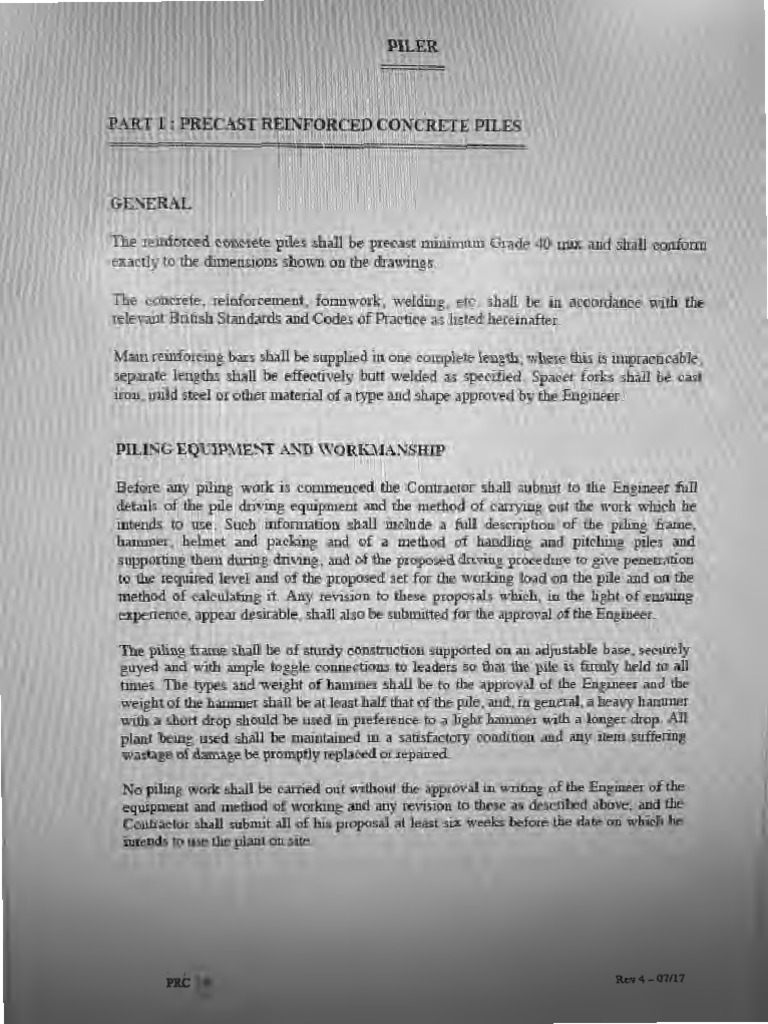 Piler RC Pile | PDF