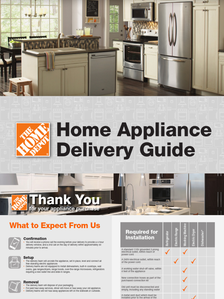 Home Depot Appliance Delivery Checklist_En | PDF