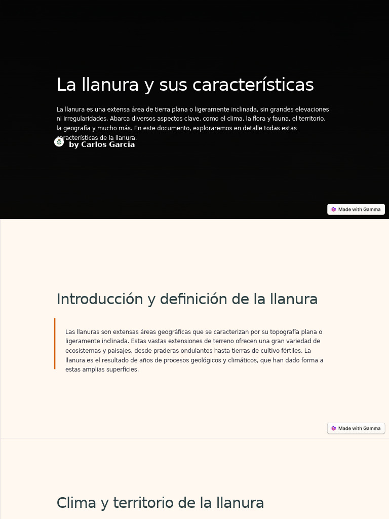 La Llanura y Sus Caracteristicas | PDF