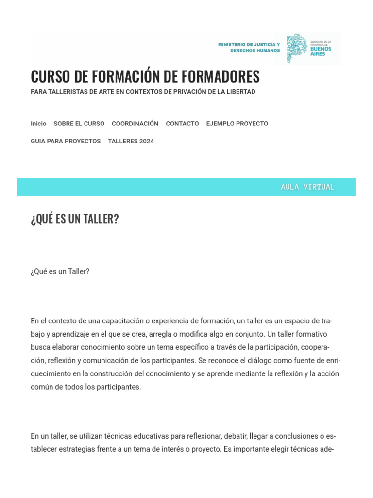 ¿Qué Es Un Taller | PDF | Aprendizaje | Plan de estudios