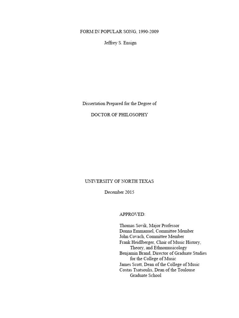 Form in Popular Song, 1990-200 | PDF | Song Structure | Music Theory