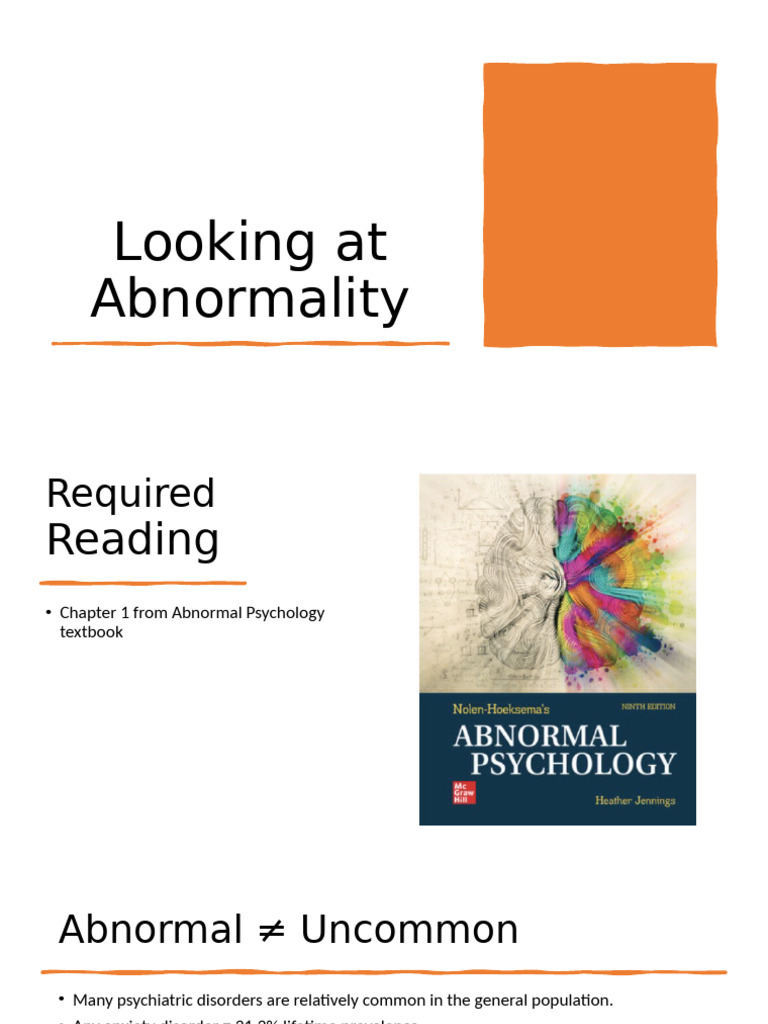 01 Looking at Abnormality - Student Version | PDF