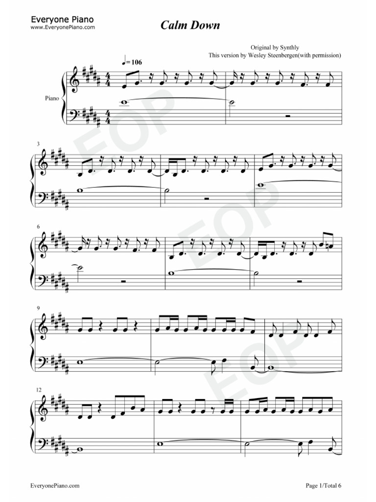 Calm Down - Rema | PDF