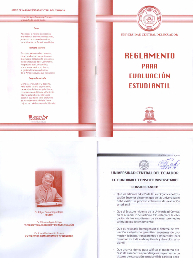 Reglamento de Evaluacion Estudiantil | PDF