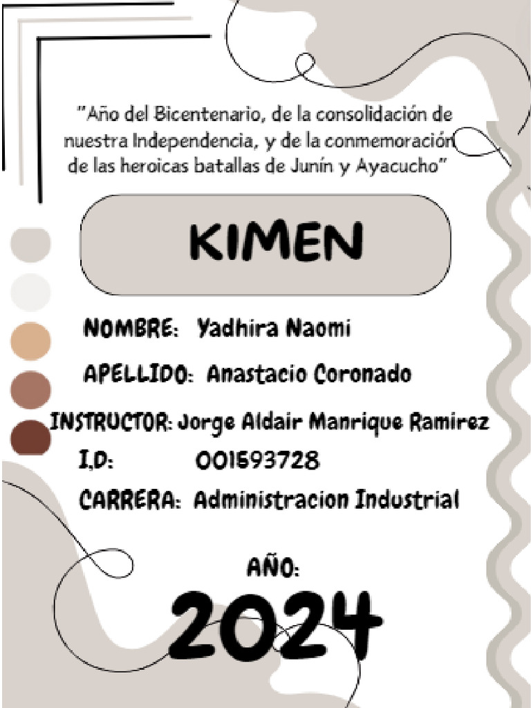 Revisión de Documento de Kimen Entregable 01 | PDF | Presupuesto | Negocios