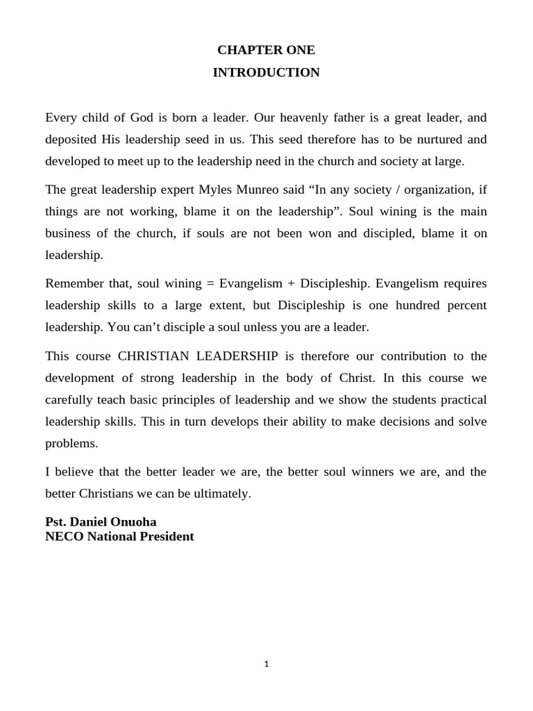 Christian Leadership | PDF