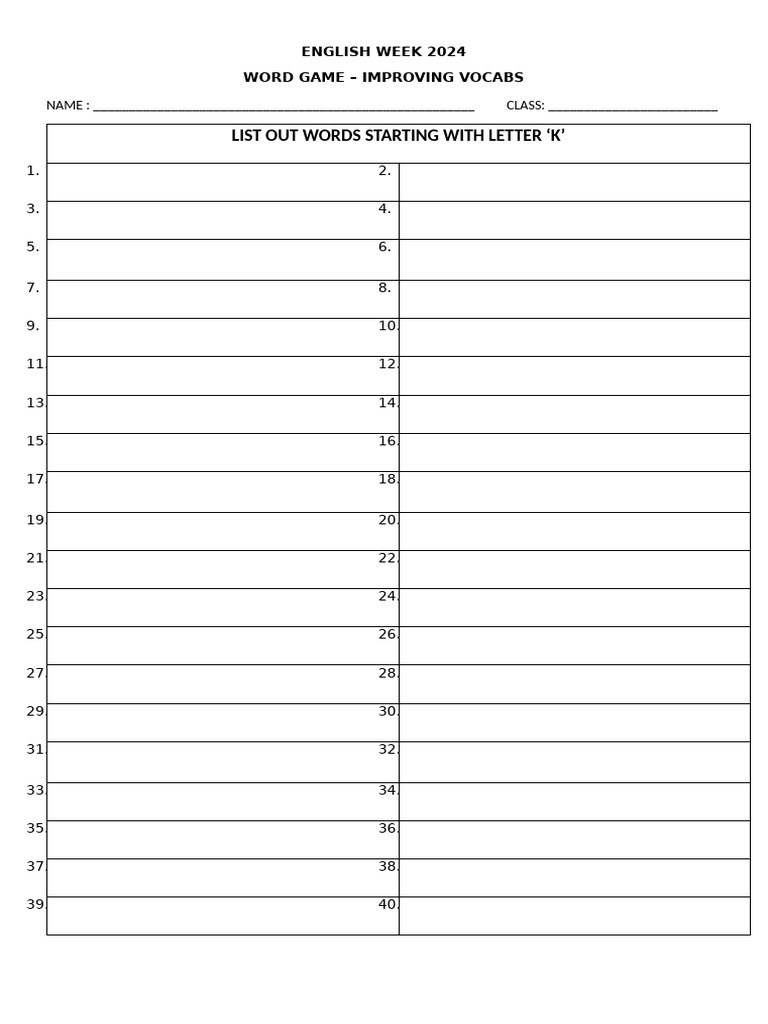 ENGLISH WEEK 2024 | PDF