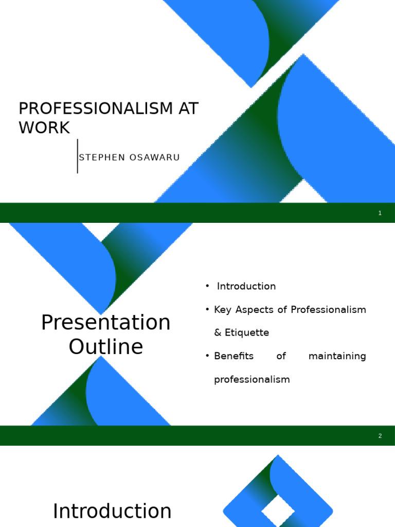 Professionalism Bliss 1 | PDF