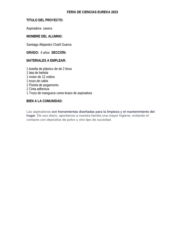 Feria de Ciencias Eureka | PDF