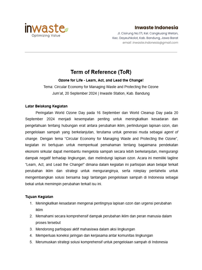 ToR World Ozone Day - LH Unpad | PDF