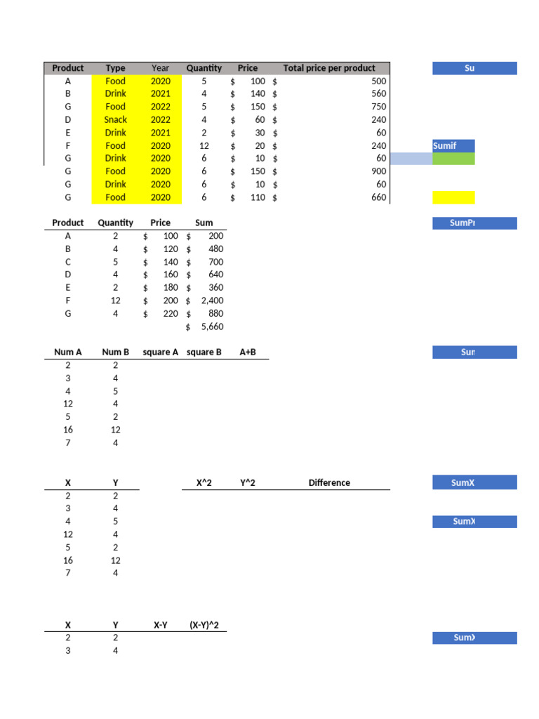 Excel Formular Lesson1 | PDF