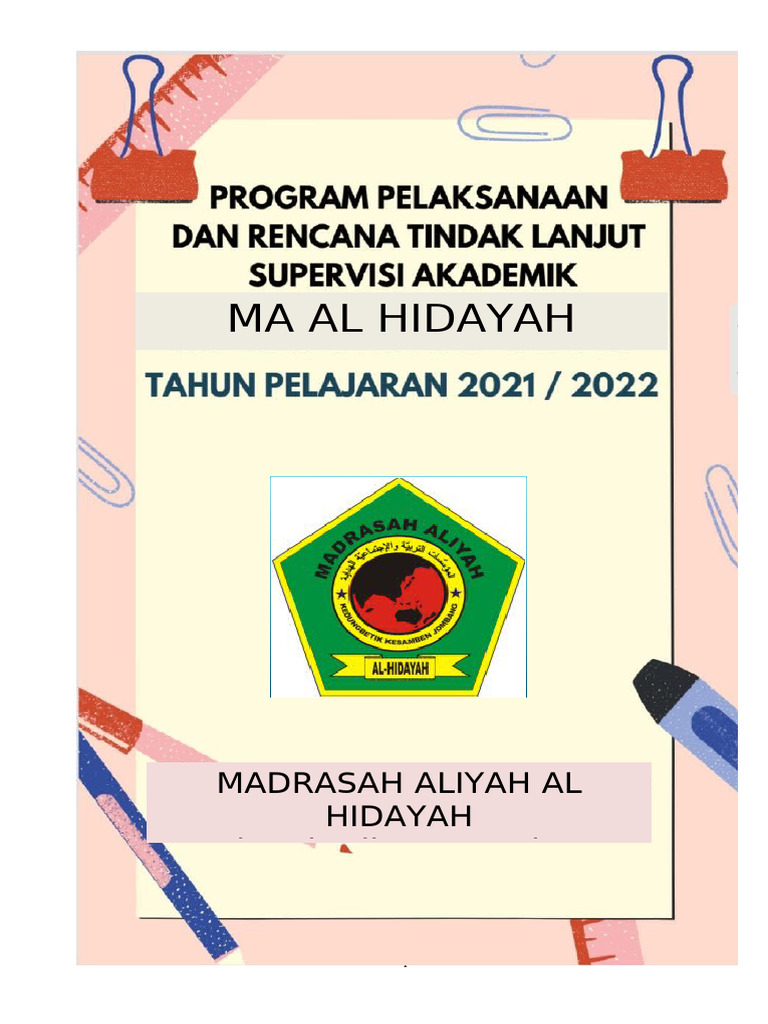 Program Supervisi Akademik MI Dero 2021-2022 | PDF