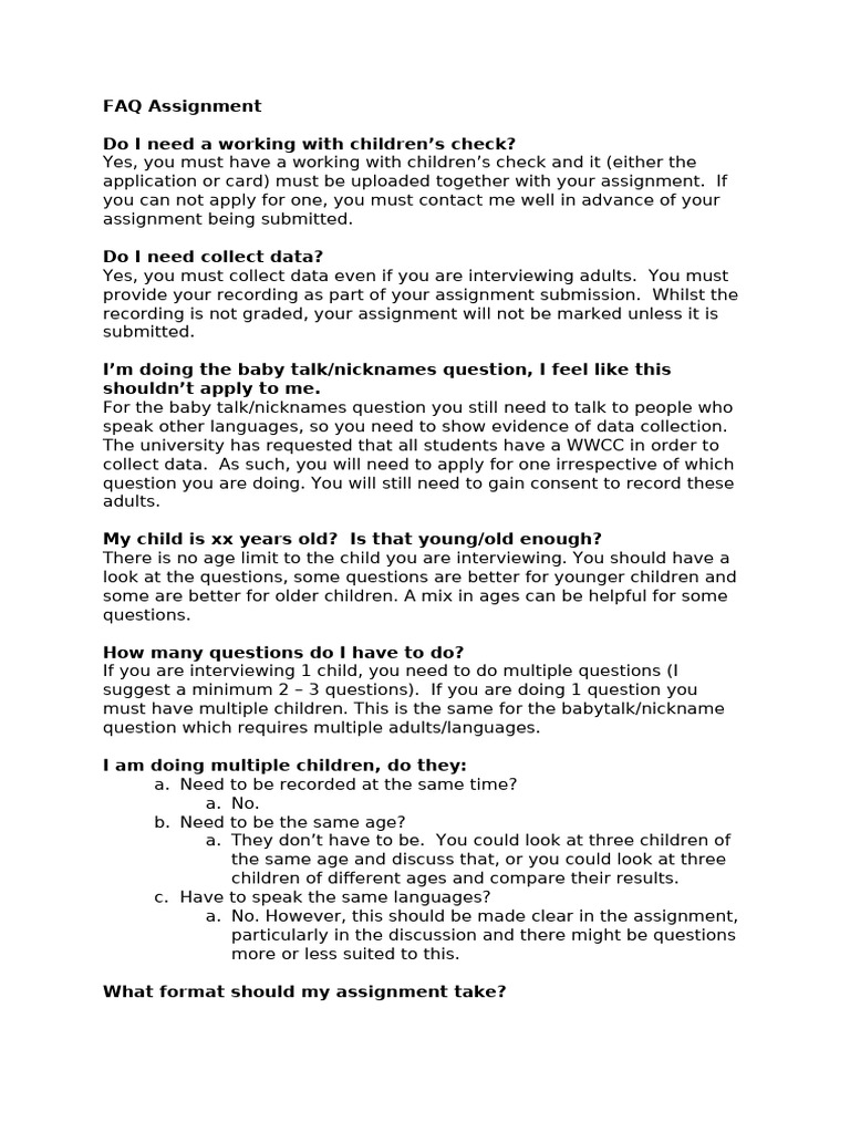 FAQ Assignment | PDF