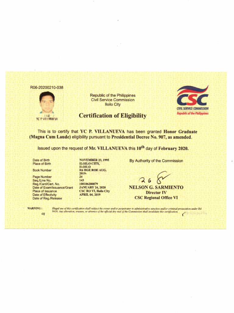 CSC Eligibility | PDF