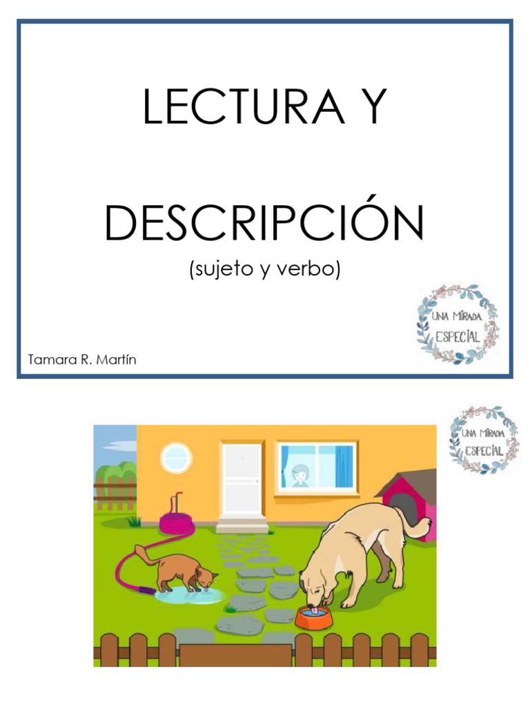 Lectura y Descripcion Con Laminas Soy Visual Sujeto y Verbo 1 | PDF