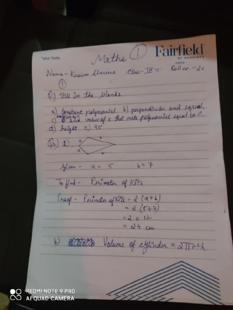 Kusum Sharma Class 9 pt3 Roll No 26 | PDF