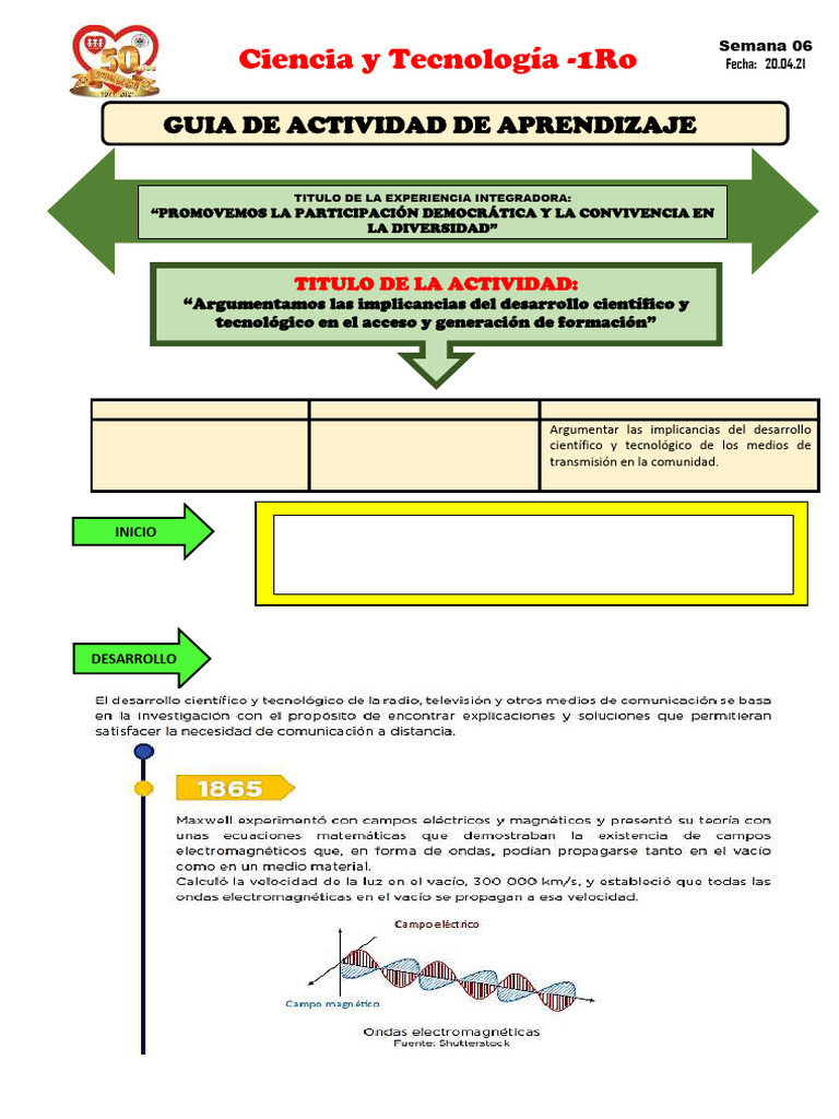 Semana 06 - Cyt - 1° Año 2021 | PDF