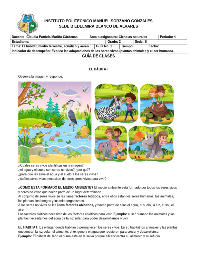 Guia 1 El Habitat | PDF