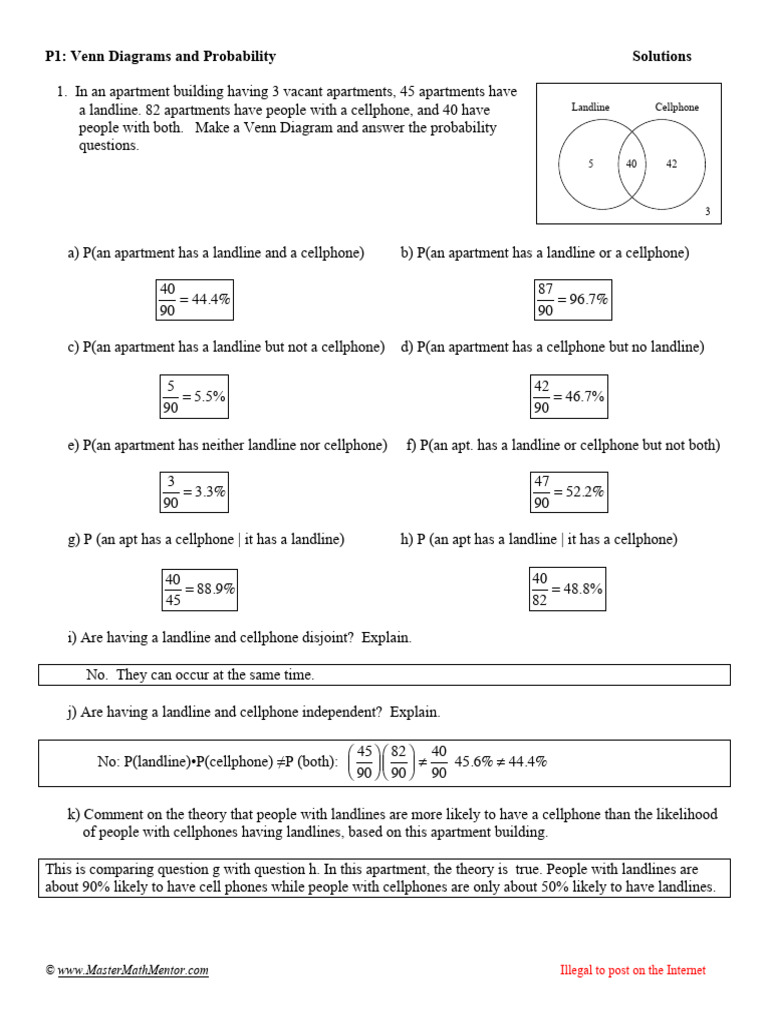 Probability and Solutions Worksheet for AP Stats | PDF Probability and Solutions Worksheet for AP Stats | PDF