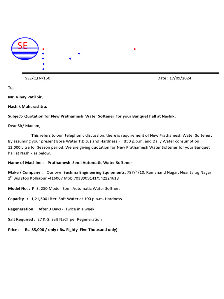 WTR Softener 5 | PDF