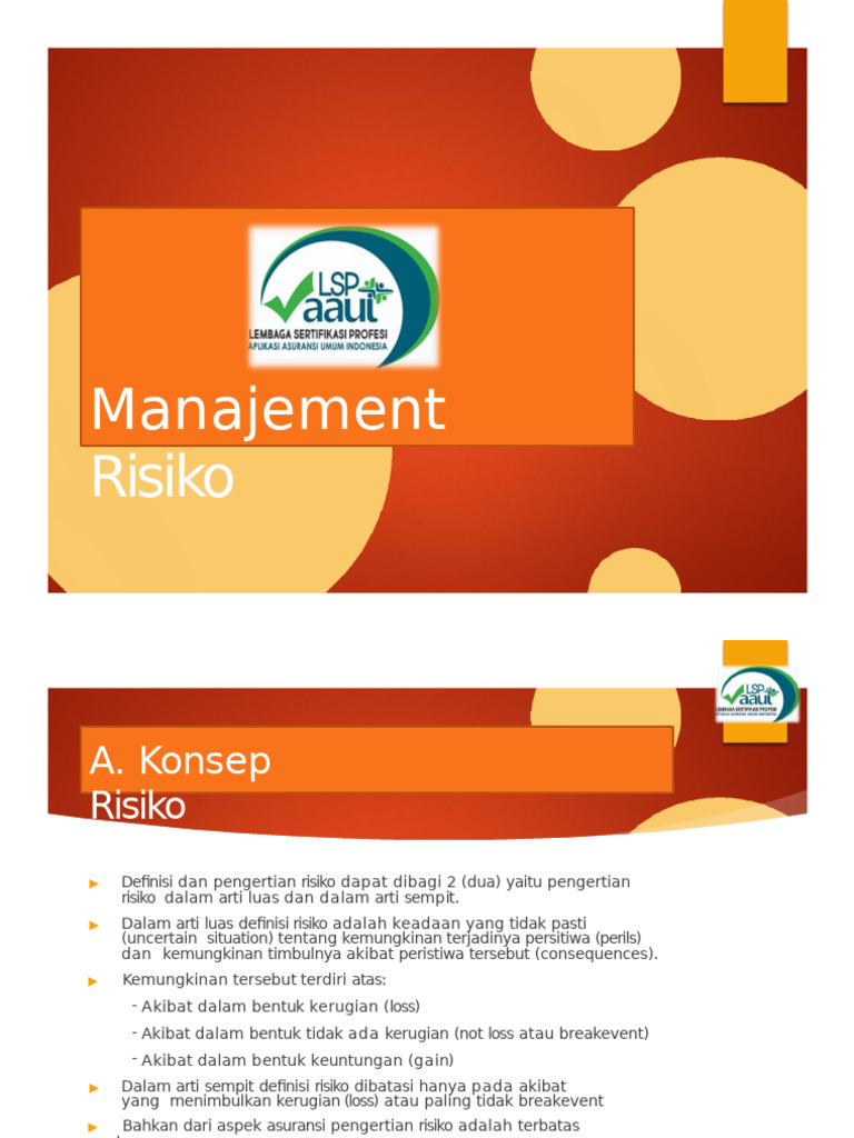 Manajemen Risiko | PDF