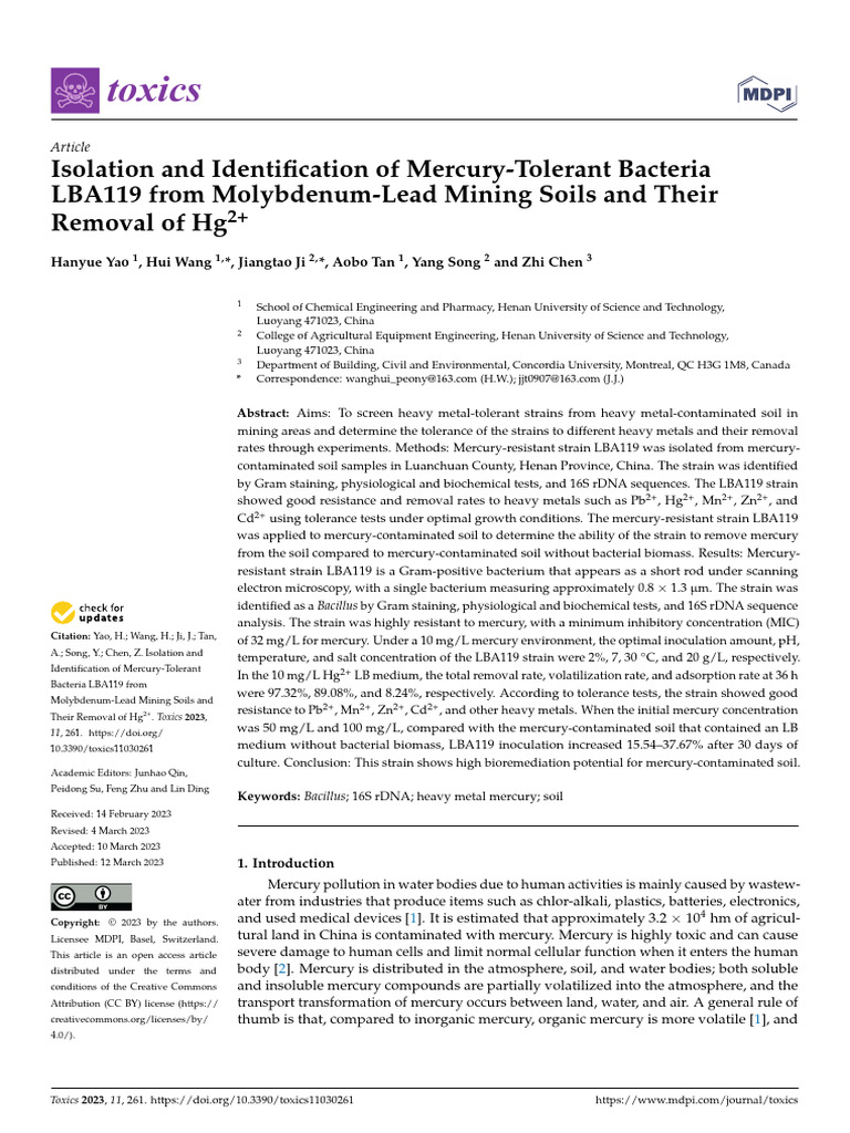 Toxics 11 00261 v2 | PDF | Polymerase Chain Reaction | Science & Mathematics
