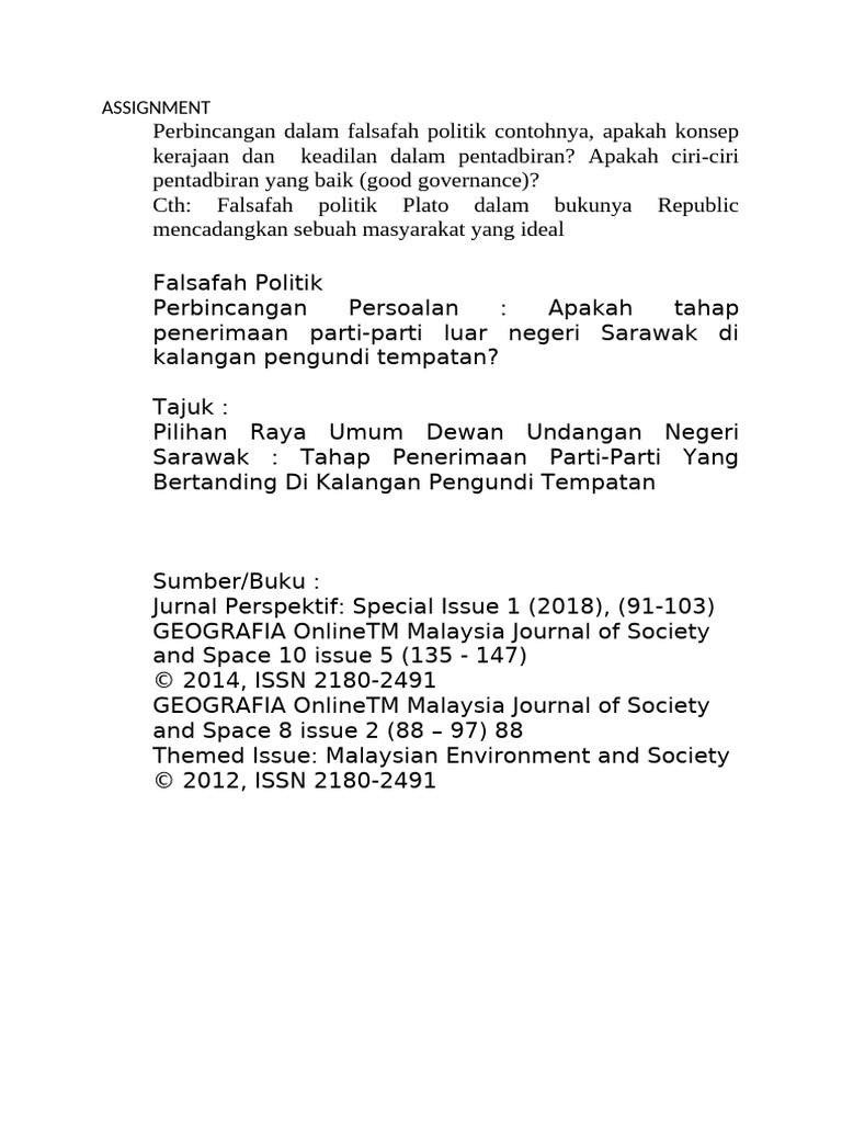 Draft Tajuk Assignment | PDF