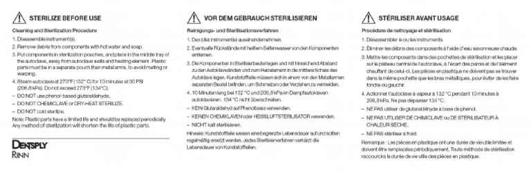 ENDORAY CleaningInstructions-ENG | PDF