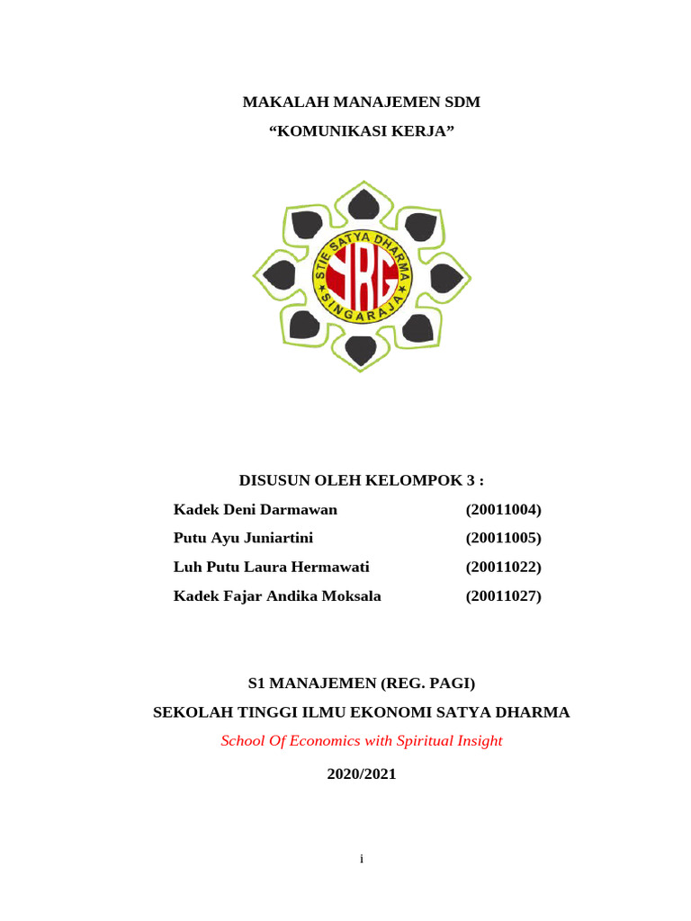 Uas Kelompok 3 - Makalah Komunikasi Kerja | PDF