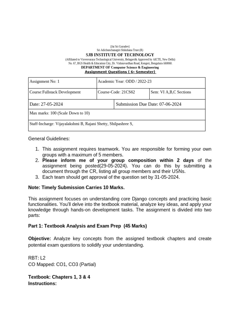 Django Assignment 1 | PDF