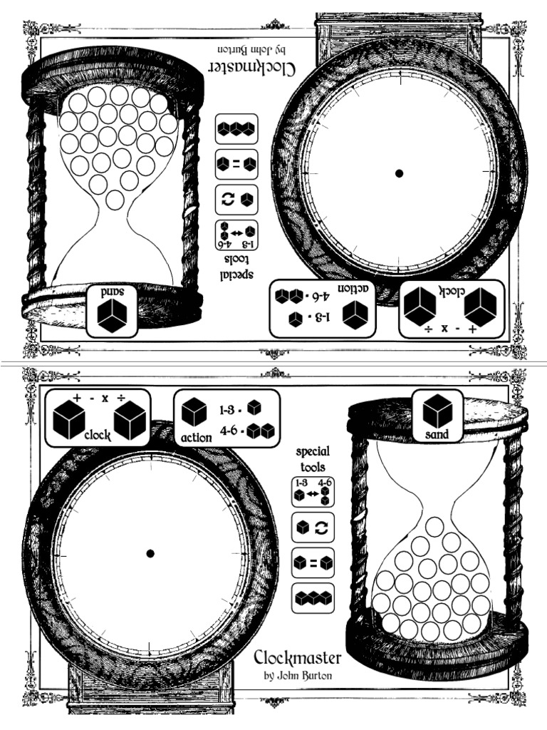 Clockmaster Extra Game Sheets | PDF