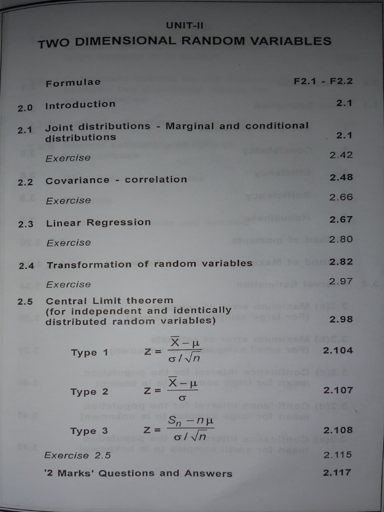 2nd Unit Probability and Statistics | PDF
