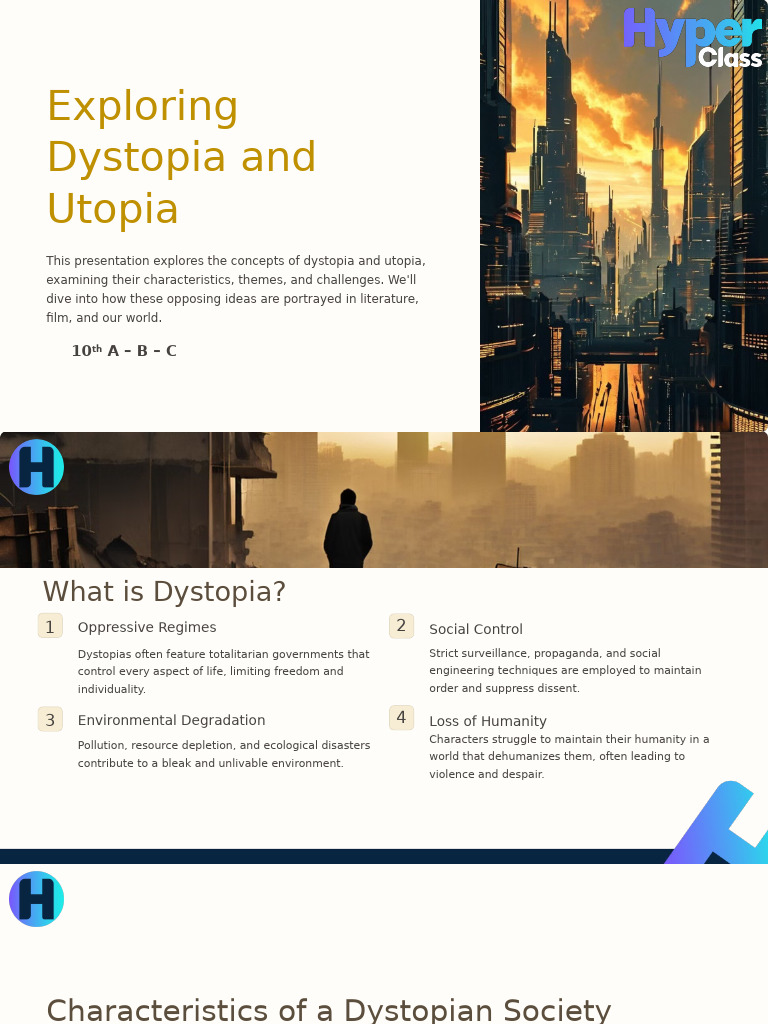 Dystopia vs. Utopia: Key Concepts Explored | PDF | Dystopia | Social ...