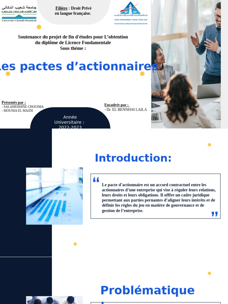 Soutenance Pacte D'actionnaire | PDF