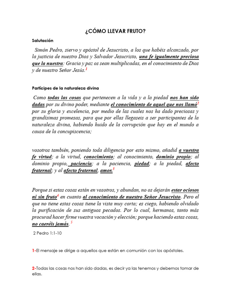 Cómo Llevar Fruto | PDF