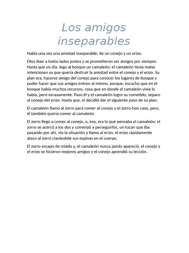 Los Amigos Inseparables 1 | PDF