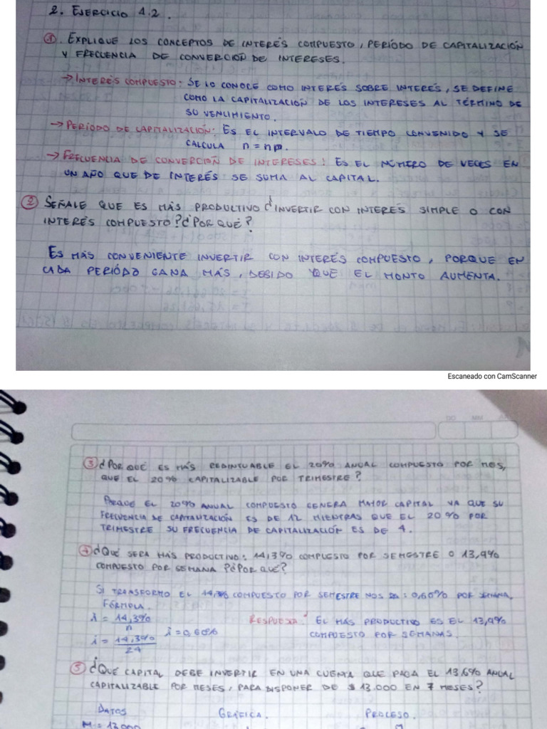 Karen Lema Matemáticas Interés Compuesto | PDF