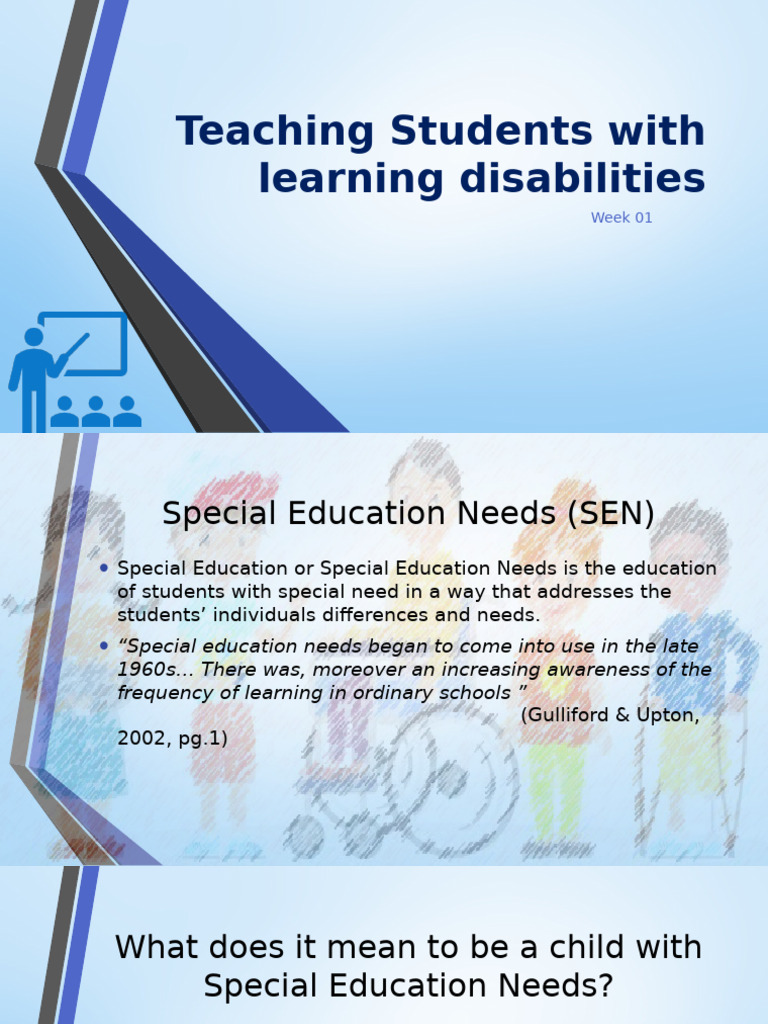 Teaching Students With Learning Disabilities My Presentation Week 1 | PDF