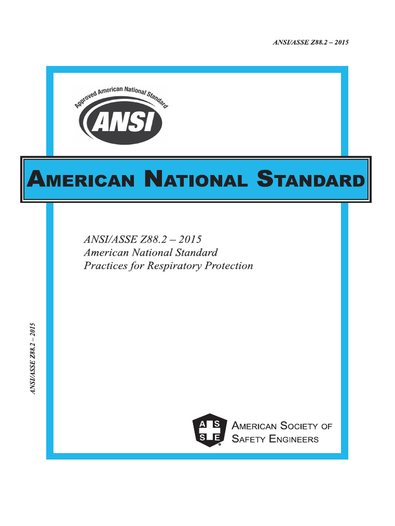 Ansi.z88.2.2015 Practices For Resp Protection | PDF