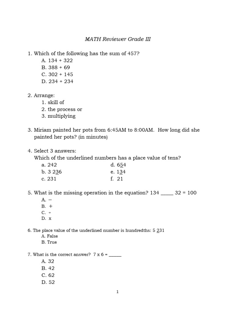 Math Filipino English-Reviewer-1 | PDF