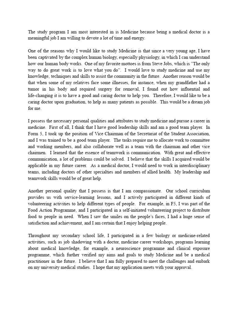 Personal Statement | PDF